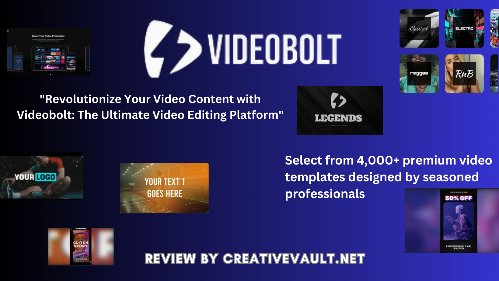 Videobolt Review 2024 : Generate Professional Intro, Outro and Promotional Videos - Creative vault