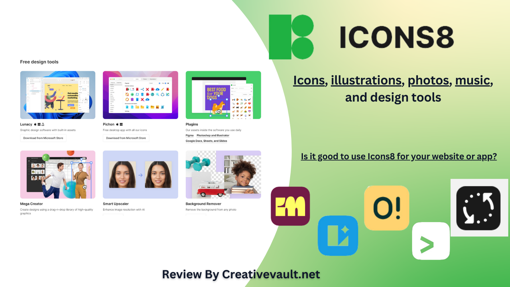 Icons8 Review 2024 - Stunning Design Assets & Tools - Creative vault